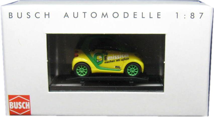Busch 46160 Smart Fortwo 2007 Emission 1:87 NEU + OVP – Modellautos ...