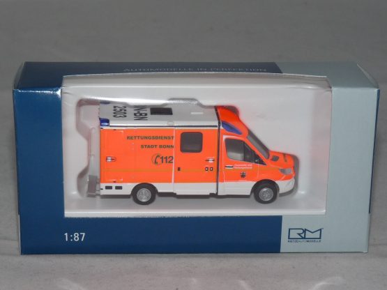 Rietze 76244 Strobel RTW ´18 Rettungsdienst Bonn 1:87 NEU + OVP – Modellautos Burghardt
