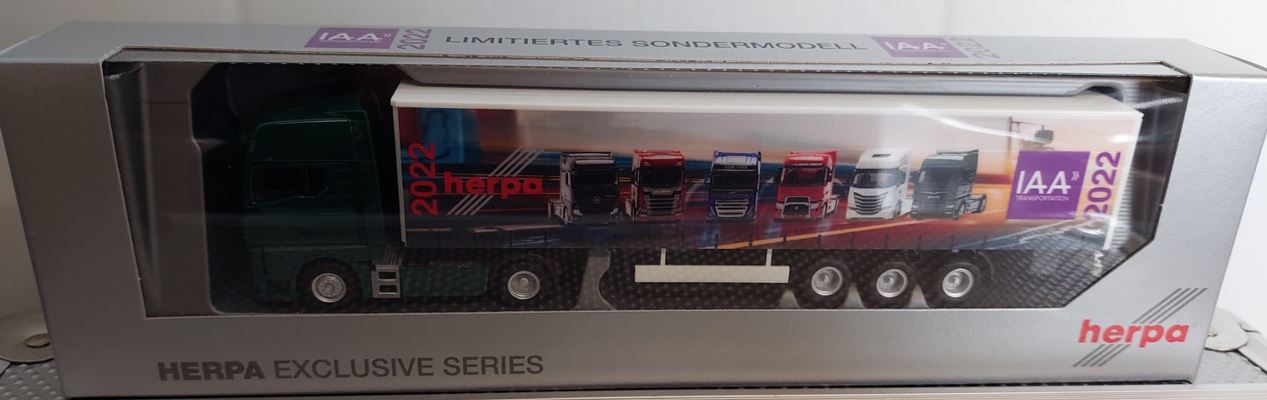 herpa 951456 IAA 2022 MAN TGX GX Gardinenplanen-Sattelzug IAA 1:87 NEU ...