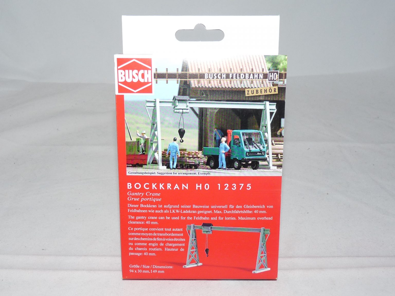 Busch 12375 Bockkran H0 Bausatz 1:87 NEU + OVP – Modellautos Burghardt