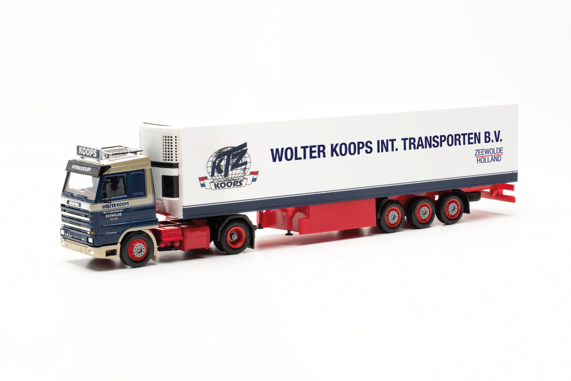 herpa 316736 Scania 143 Streamline Kühlkoffer-Sattelzug Wolter Koops 1: ...